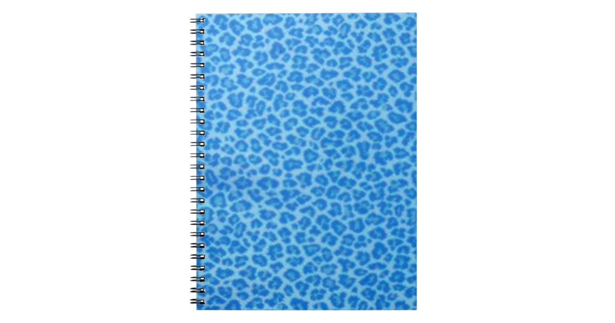 Blue Leopard Print Spiral Notebook | Zazzle