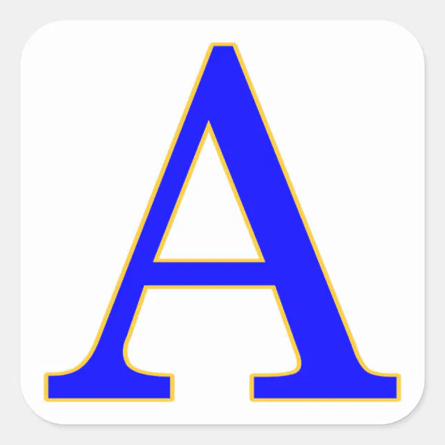 Blue Letter A Sticker | Zazzle