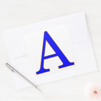 Blue Letter A Sticker | Zazzle