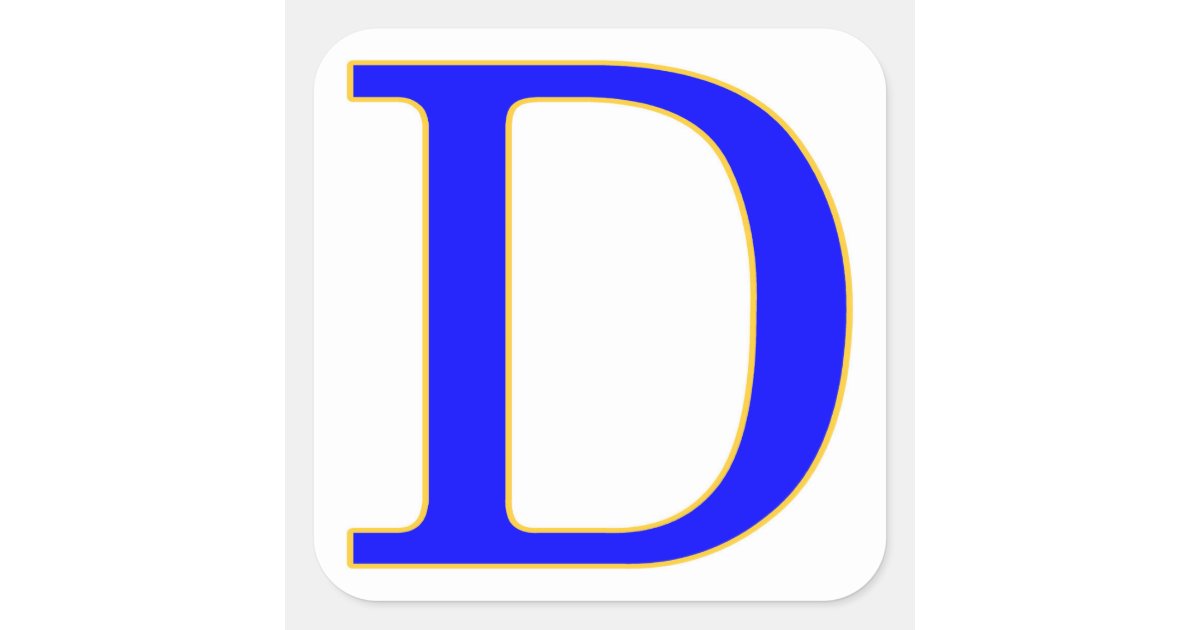 Blue Letter D Sticker | Zazzle