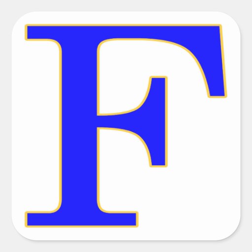 Blue Letter F Sticker | Zazzle