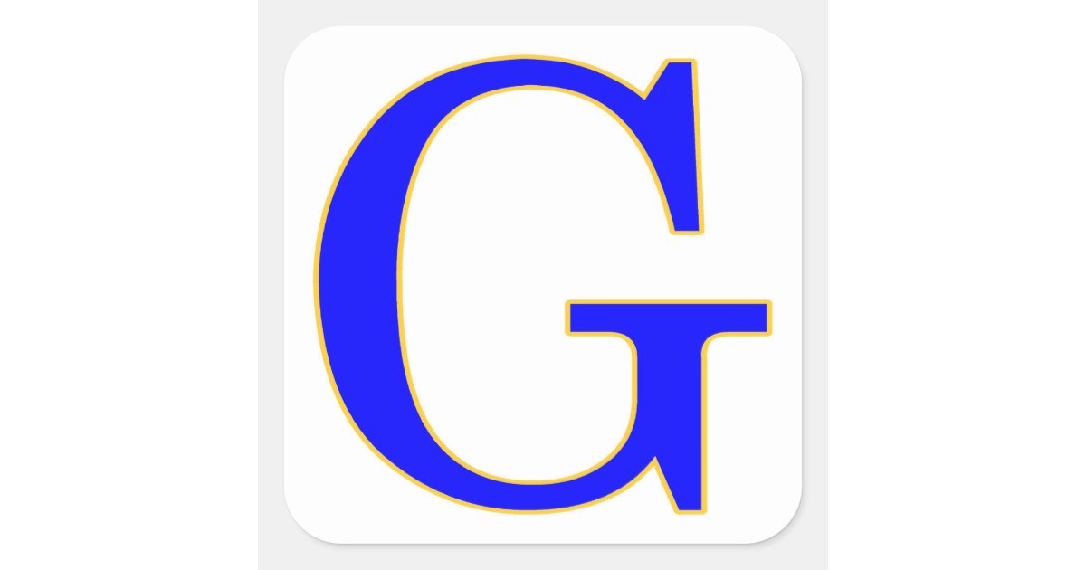 Blue Letter G Sticker | Zazzle