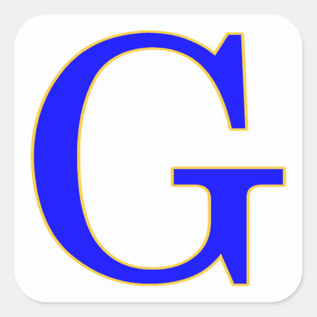 Blue Letter G Sticker | Zazzle