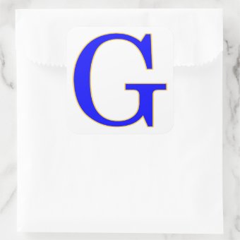 Blue Letter G Sticker | Zazzle