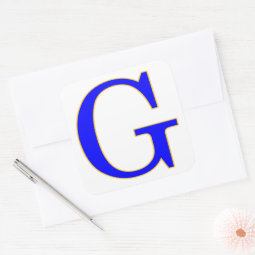 Blue Letter G Sticker | Zazzle