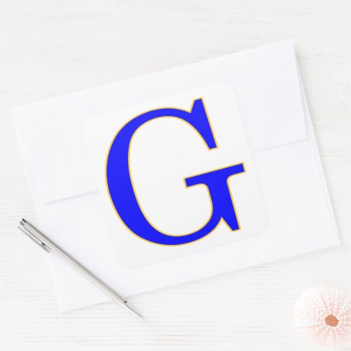 Blue Letter G Sticker | Zazzle