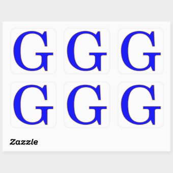 Blue Letter G Sticker | Zazzle