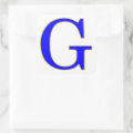 Blue Letter G Sticker | Zazzle