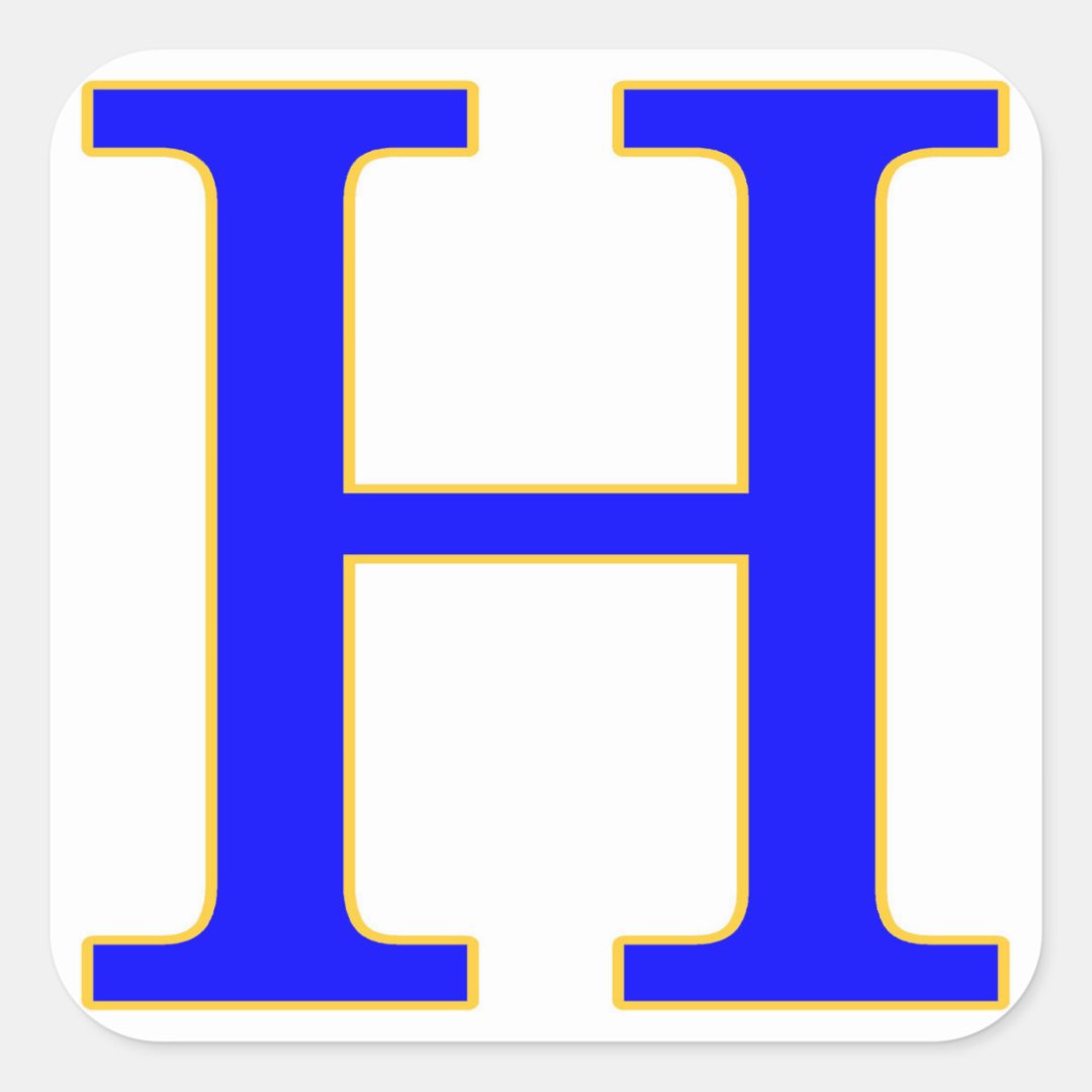Blue Letter H Sticker | Zazzle