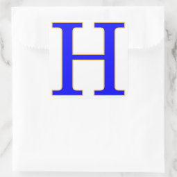 Blue Letter H Sticker | Zazzle