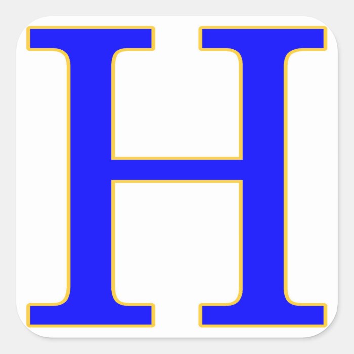 Blue Letter H Sticker | Zazzle