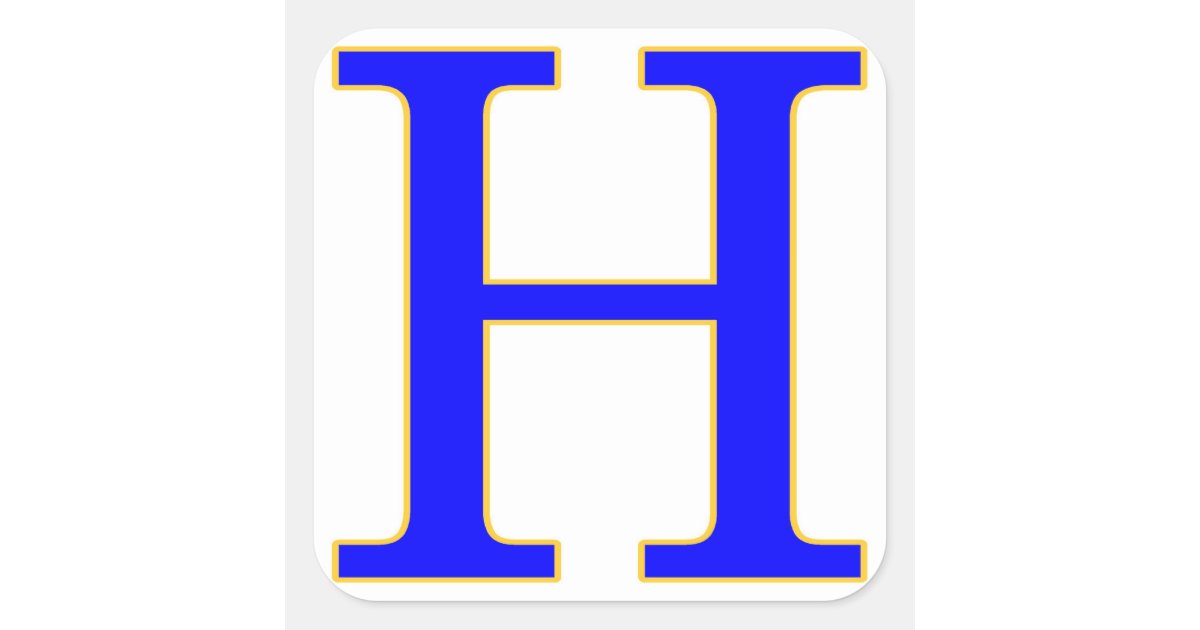 Blue Letter H Sticker | Zazzle