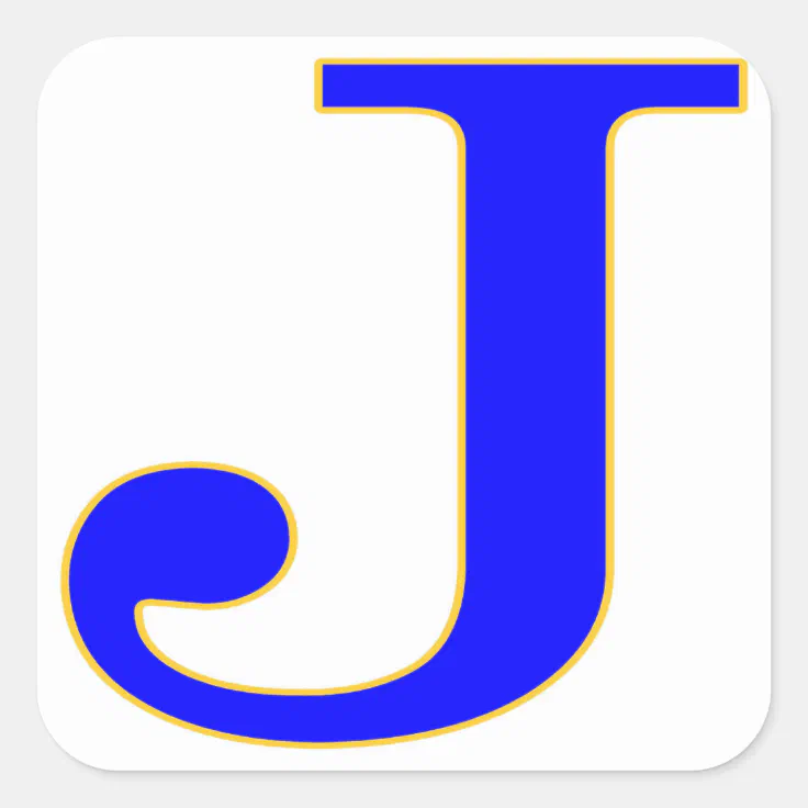 Blue Letter J Sticker | Zazzle