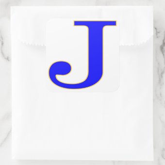 Blue Letter J Sticker | Zazzle