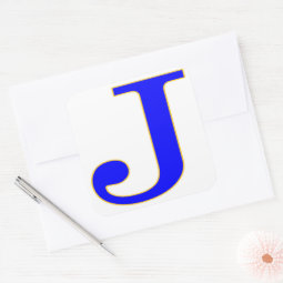 Blue Letter J Sticker | Zazzle