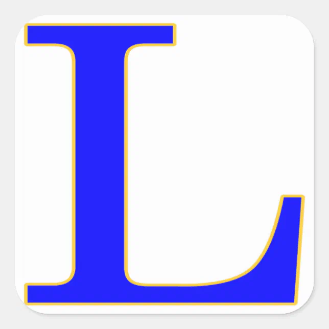 Blue Letter L Sticker | Zazzle