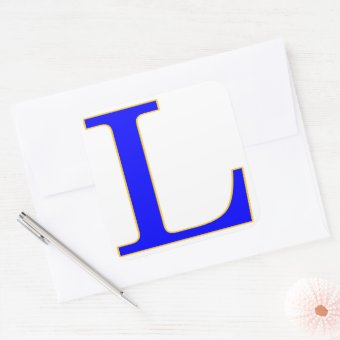 Blue Letter L Sticker | Zazzle