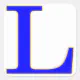 Blue Letter L Sticker | Zazzle