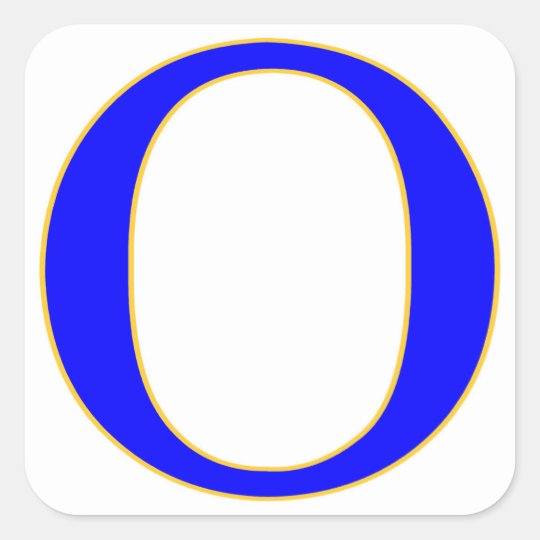 Blue Letter O Sticker | Zazzle.com