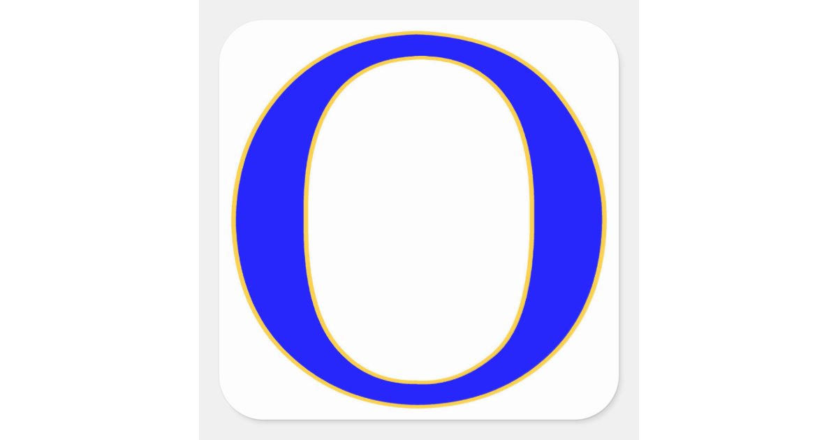 Blue Letter O Sticker | Zazzle