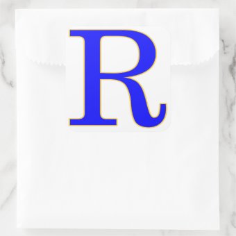 Blue Letter R Sticker | Zazzle