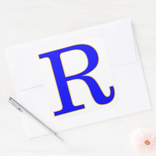 Blue Letter R Sticker | Zazzle