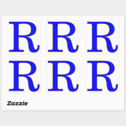 Blue Letter R Sticker | Zazzle