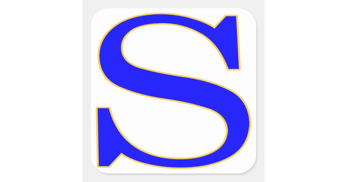 Blue Letter S Sticker | Zazzle