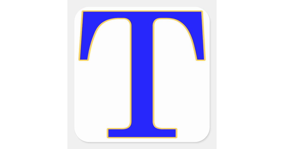Blue Letter T Sticker | Zazzle