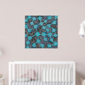 Blue Lifelines Modern Art Abstract Pattern Poster | Zazzle