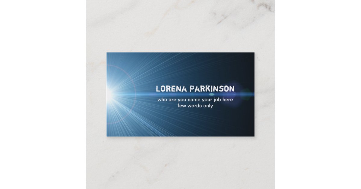 blue light business card | Zazzle