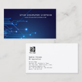 Blue Light Circuits Computer Repair Business Card | Zazzle