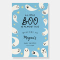 Blue Little Boo Baby Shower Welcome Sign | Zazzle