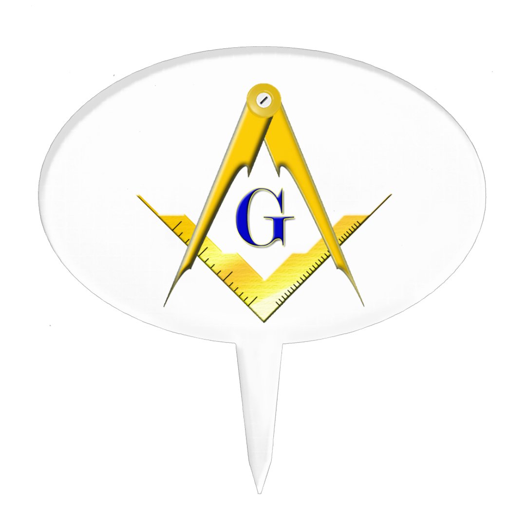 Blue Lodge Square & Compasses Cake Topper | Zazzle