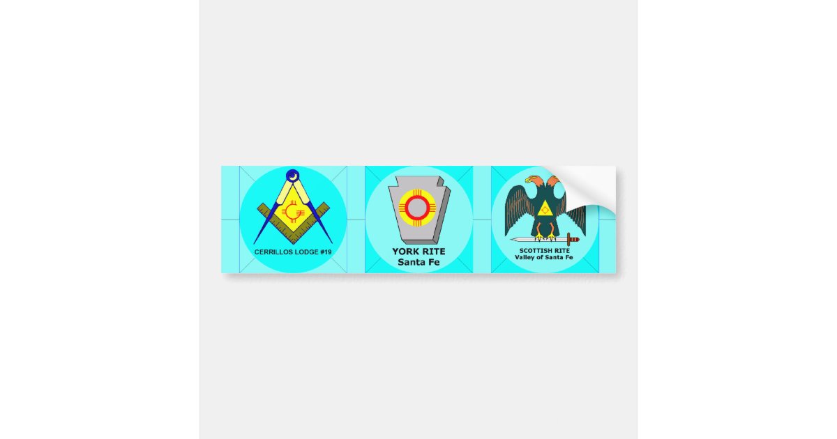 Blue Lodge, York Rite, Scottish Rite Bumper Sticker | Zazzle