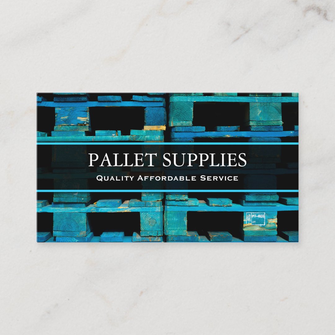Blue Logistics Pallet, Photo - Business Card | Zazzle
