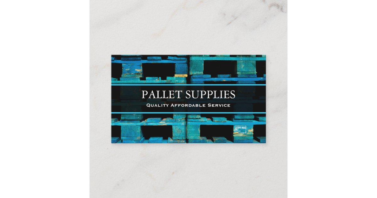 Blue Logistics Pallet, Photo - Business Card | Zazzle
