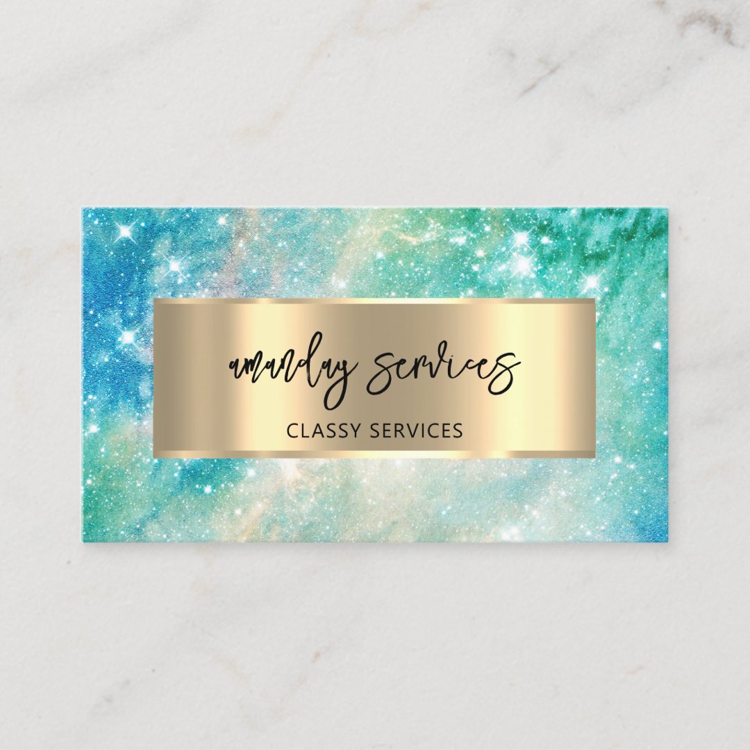 Blue Logo QR Code Shop Stars Business Card | Zazzle
