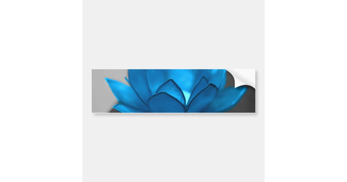 Blue Lotus Flower Bumper Sticker | Zazzle