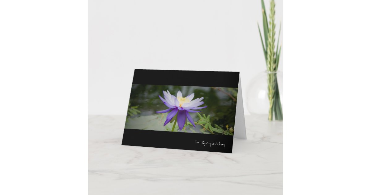Blue Lotus • Sympathy Card | Zazzle
