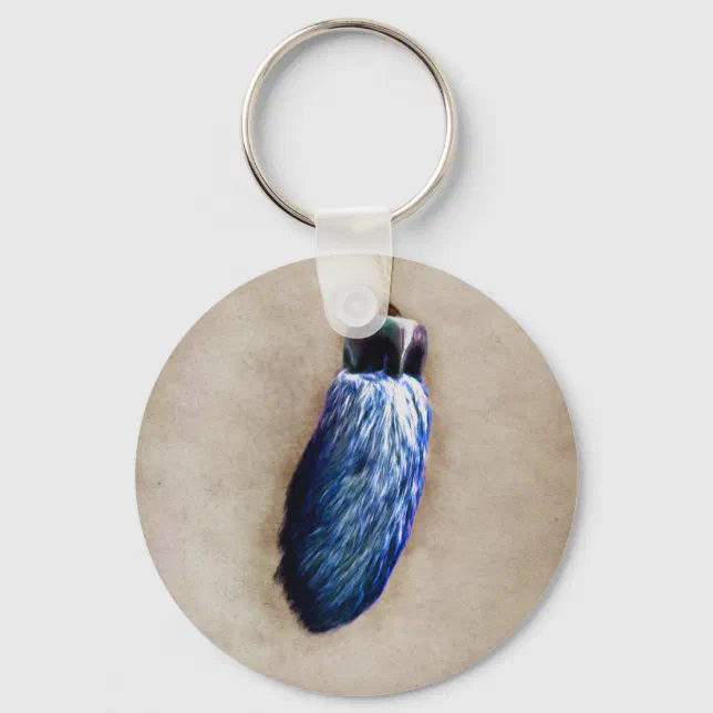 Blue Lucky Rabbit's Foot Keychain | Zazzle