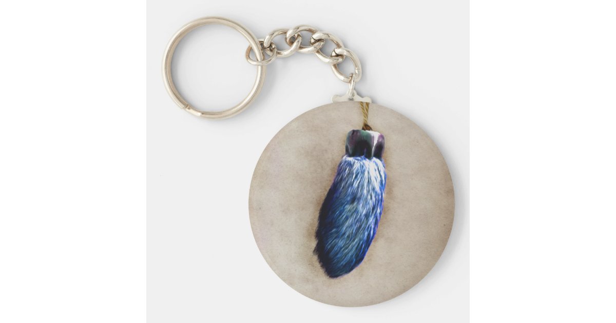 Blue Lucky Rabbit's Foot Keychain | Zazzle.com