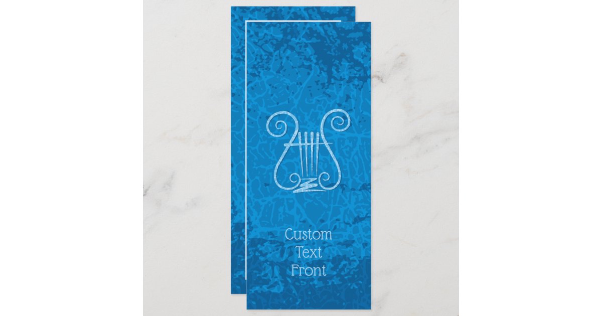 Blue Lyre Background Invitation | Zazzle