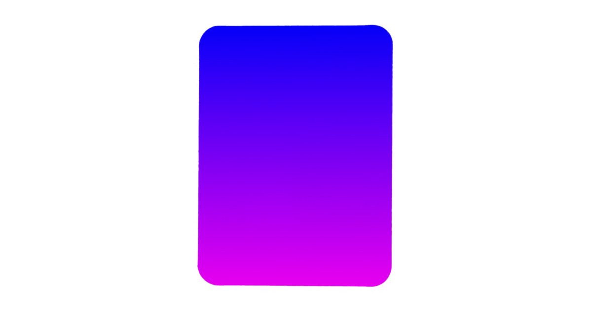 Blue Magenta Gradient Rectangular Photo Magnet | Zazzle