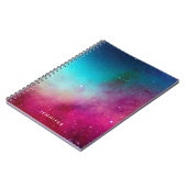 Blue & Magenta Watercolor Space Galaxy Notebook | Zazzle