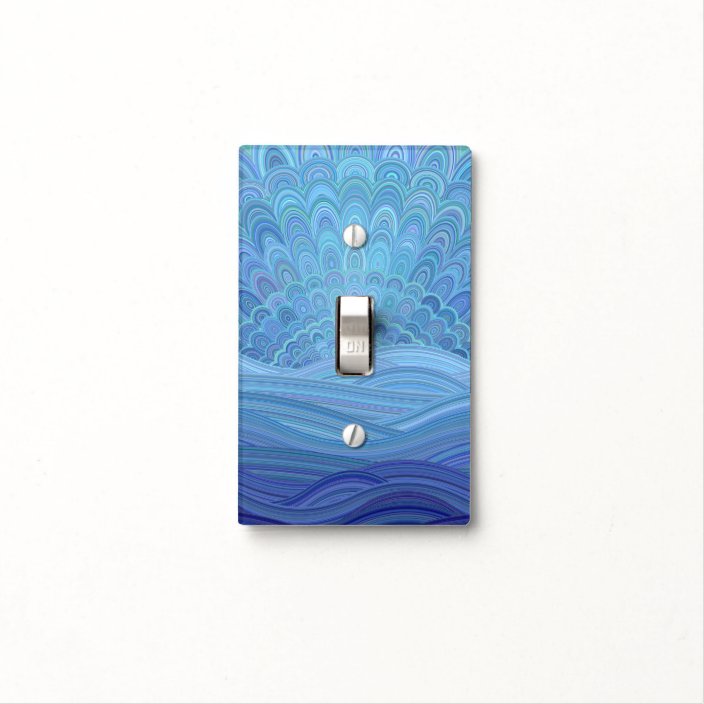 Blue Mandala Sunset at the Ocean Light Switch Cover | Zazzle.com