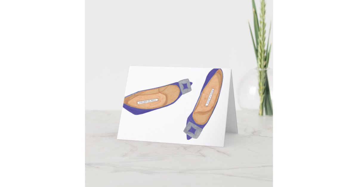 Blue Manolos Thank You Card | Zazzle