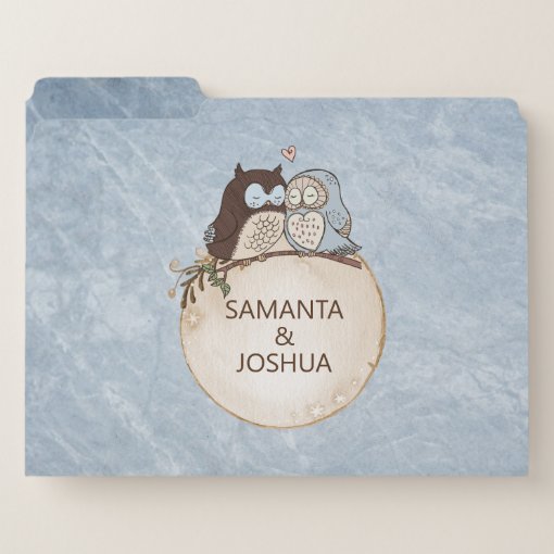 Blue Marble And Owls File Folder | Zazzle