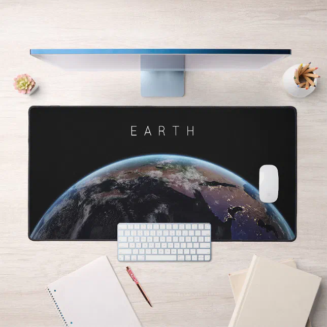 Blue Marble in Space Planet Earth Desk Mat | Zazzle