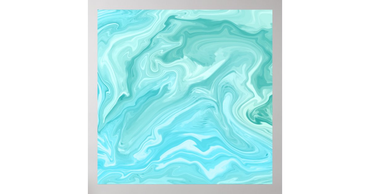 Blue Marble Pattern Poster | Zazzle